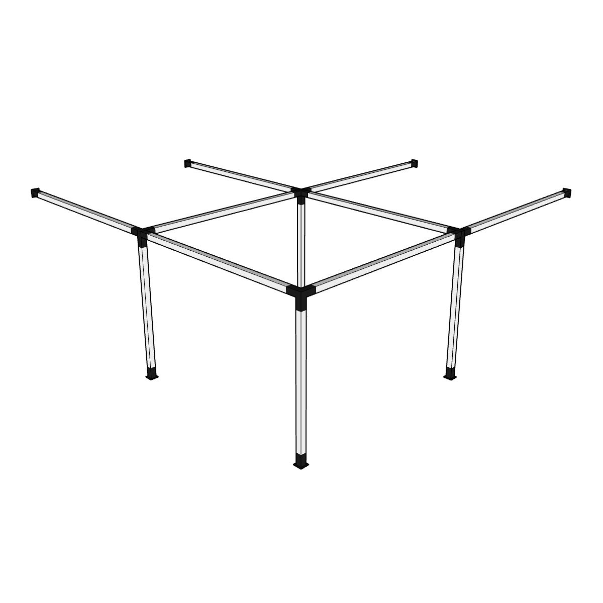 Pergola Flex Vägg Vinkel 2x2 | Wernamo Design
